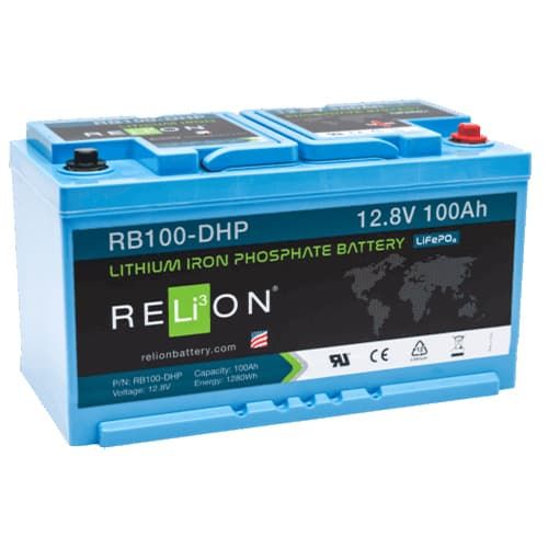 RELION RB100-DHP, 12V 100AH DIN LIFEPO4 BATTERY – SOLARMYPLACE